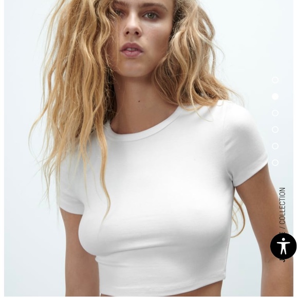 Zara | Tops | Zara Basic Crop Top White Medium | Poshmark